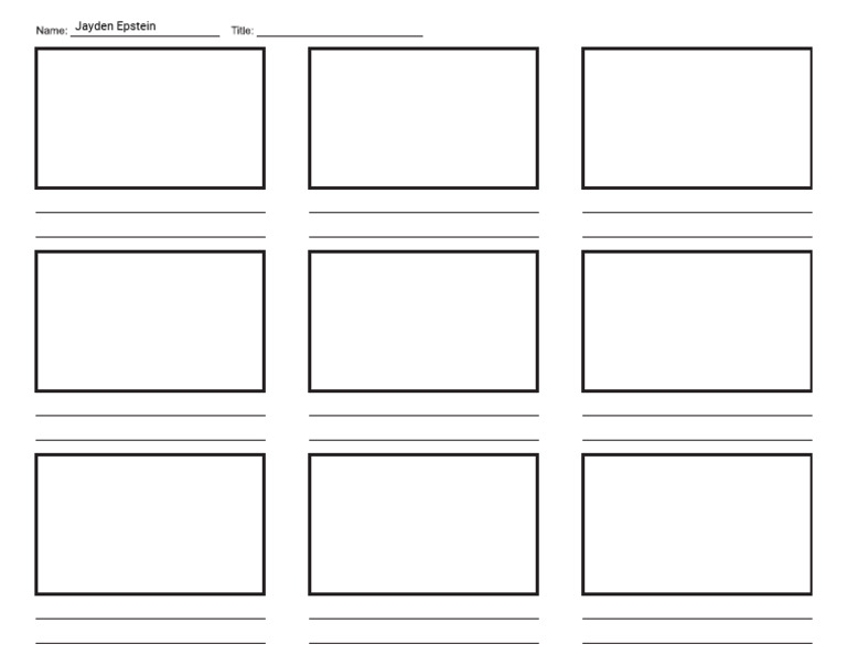 Storyboard Template Worksheet | PDF