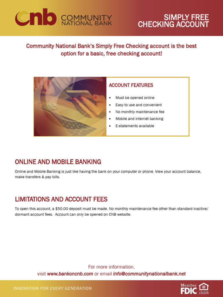 Simply Free Checking Information and Disclosures | PDF | Overdraft | Transaction Account