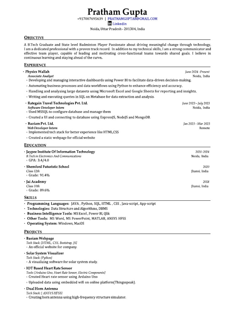 Sample resume | PDF