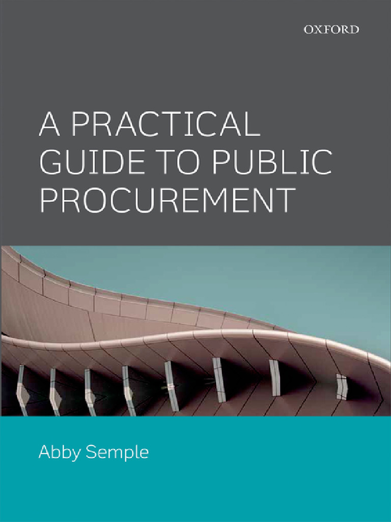 A Practical Guide To Public Procurement (Semple, Abby) (Z-Library) | PDF