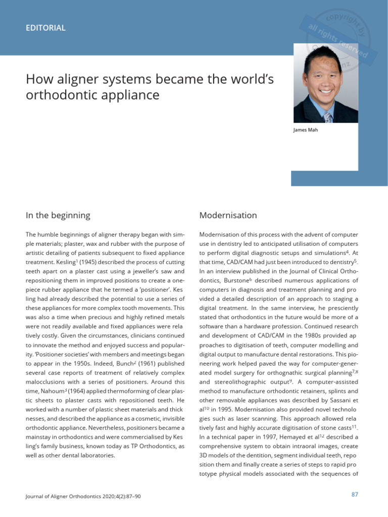 Editorial How Aligner Systems Became The World S Orthodontic Appliance ...