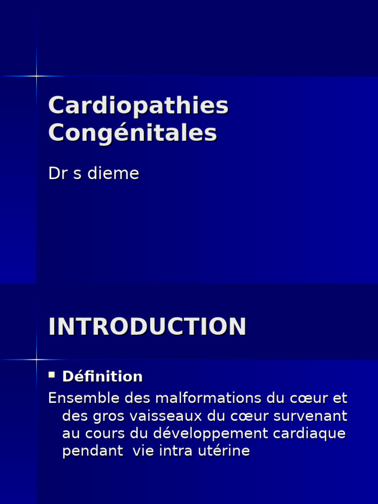 Cardiopathies Congénitales | PDF | Cardiopathie congénitale | Maladies cardiovasculaires