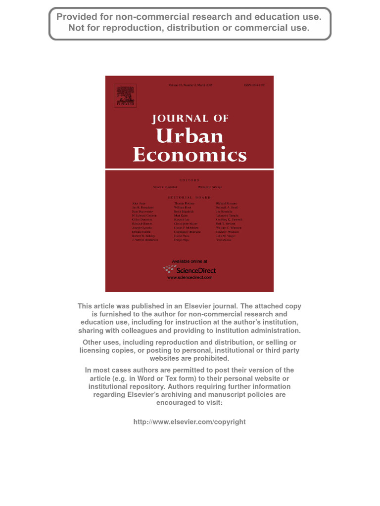 Combes Duranton Gobillon JUE 2008 | PDF | Labour Economics | Economics
