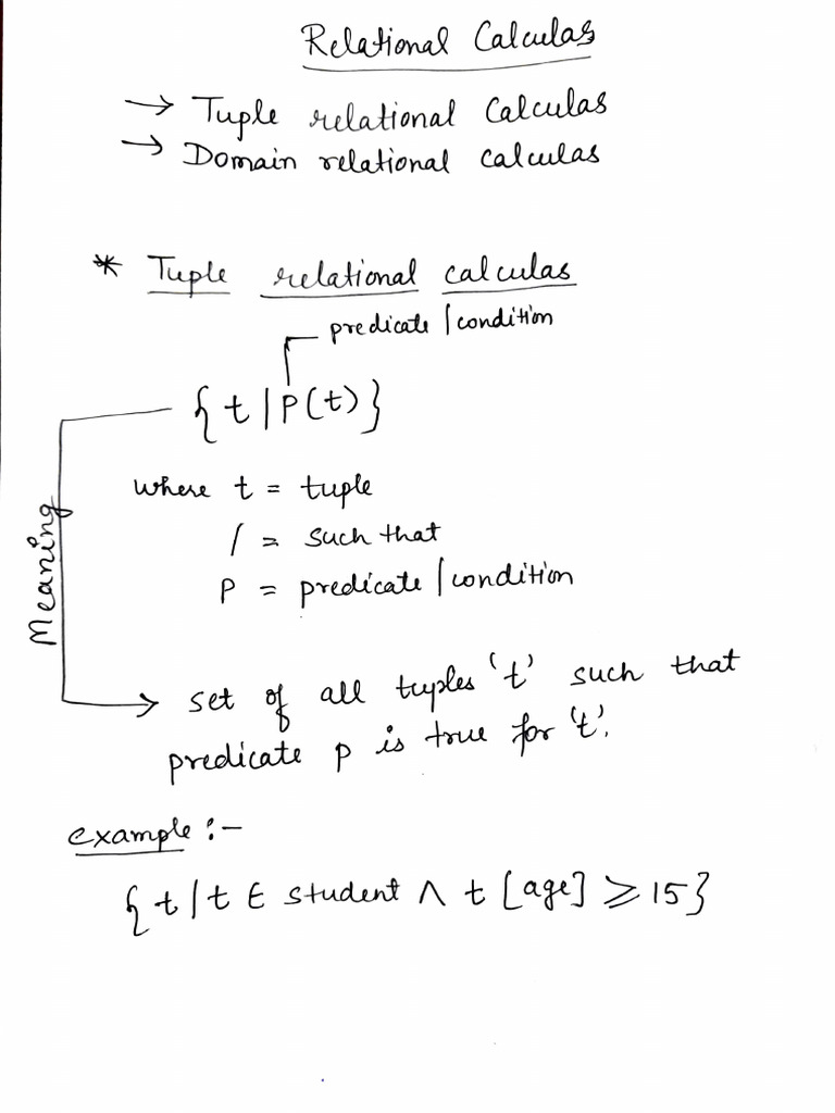 2.3.1 - Tuple Relational Calculus | PDF