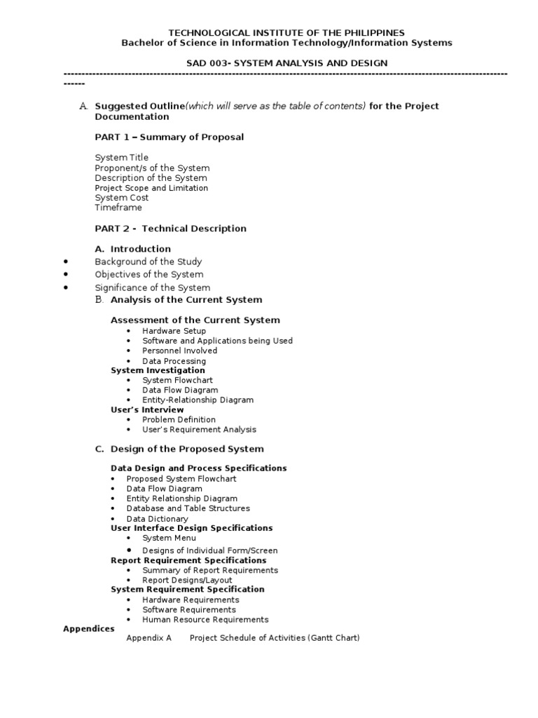 Project Guidelines-SAD 003 | PDF | Specification (Technical Standard) | Databases