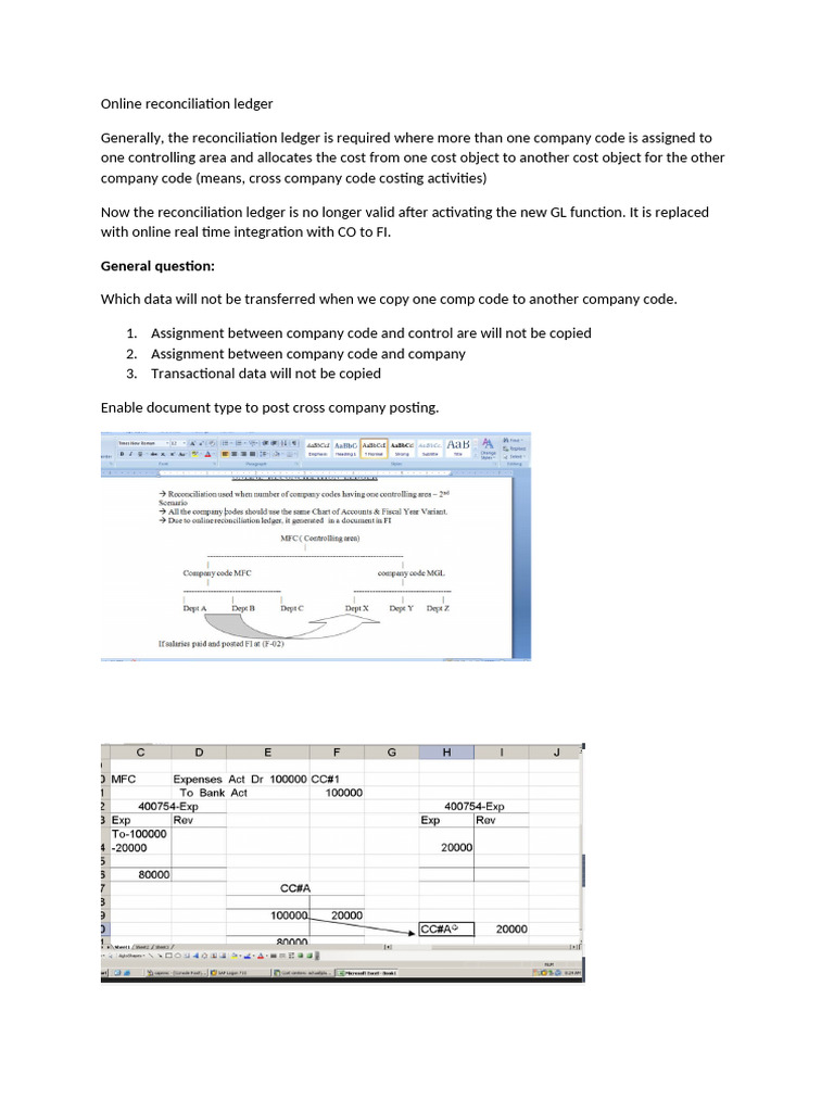 Online Reconciliation Ledger Overview | PDF