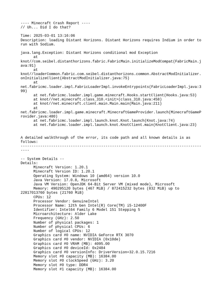 Crash 2025 03 01 - 13.16.06 Client | PDF | Computer Architecture | Computing