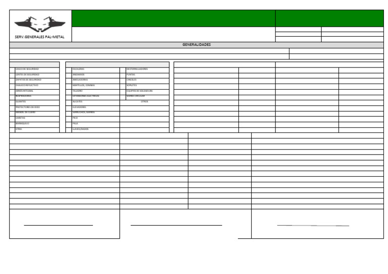 10.10 Formato de Ats - Pal Metal | PDF