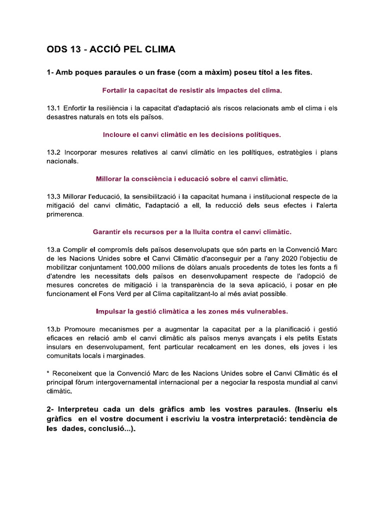 ODS 13 - Tasca 1 | PDF
