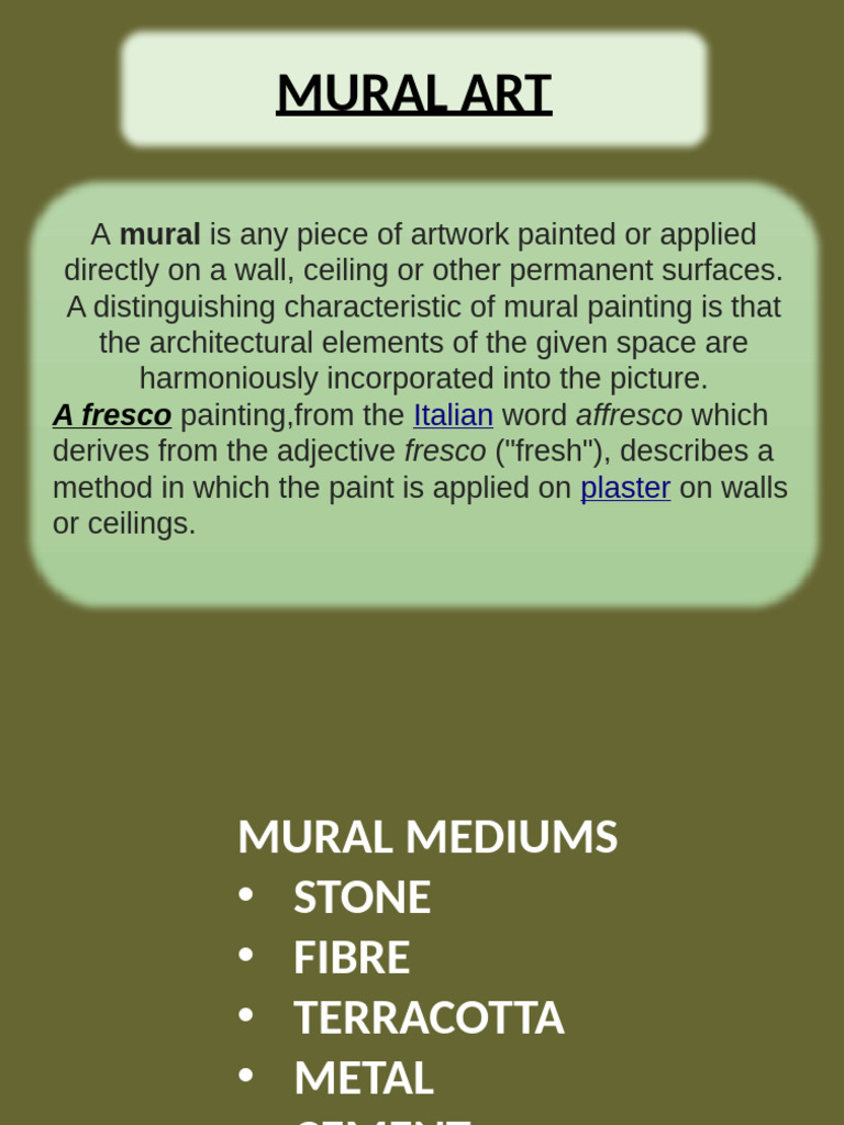 ARTS AND GRAPHICS MURAL PPT | PDF