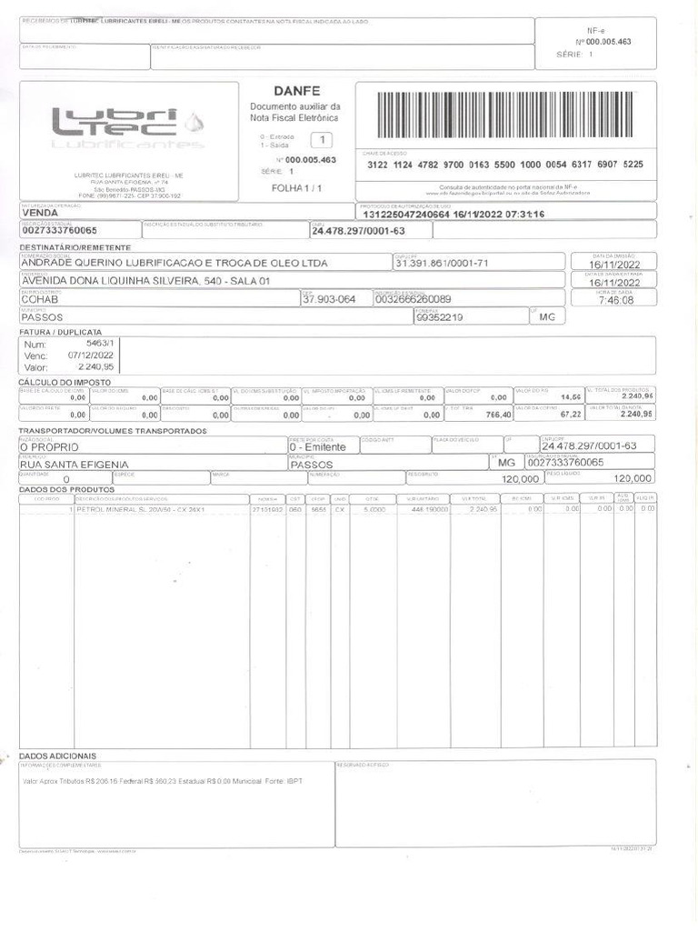 Lubritec 5463 16 11 2022 NF | PDF