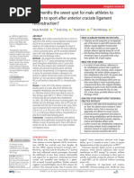 ACL-RSI Score Summary and Calculator | PDF | Knee | Limbs (Anatomy)