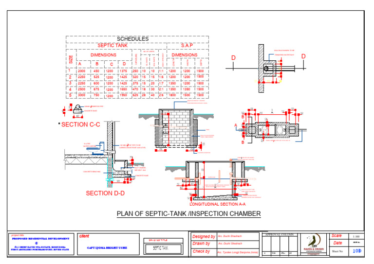 Schedules: Plan of Septic-Tank /inspection Chamber | PDF