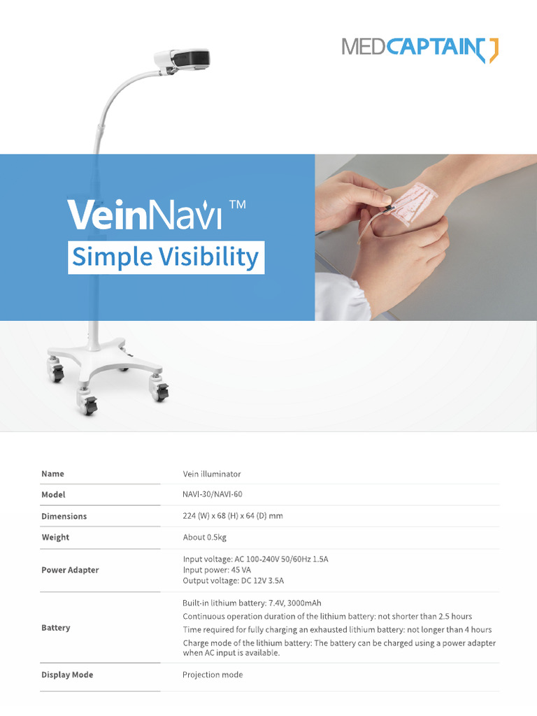VeinNavi Datasheet Flyer V1.0 18JAN2019 | PDF
