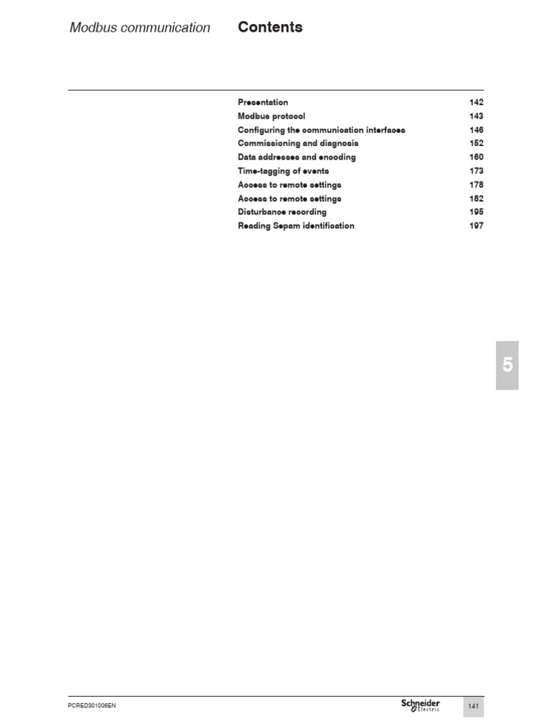Sepam 40 Modbus From UM2017 | PDF | Computer Network | Communications Protocols
