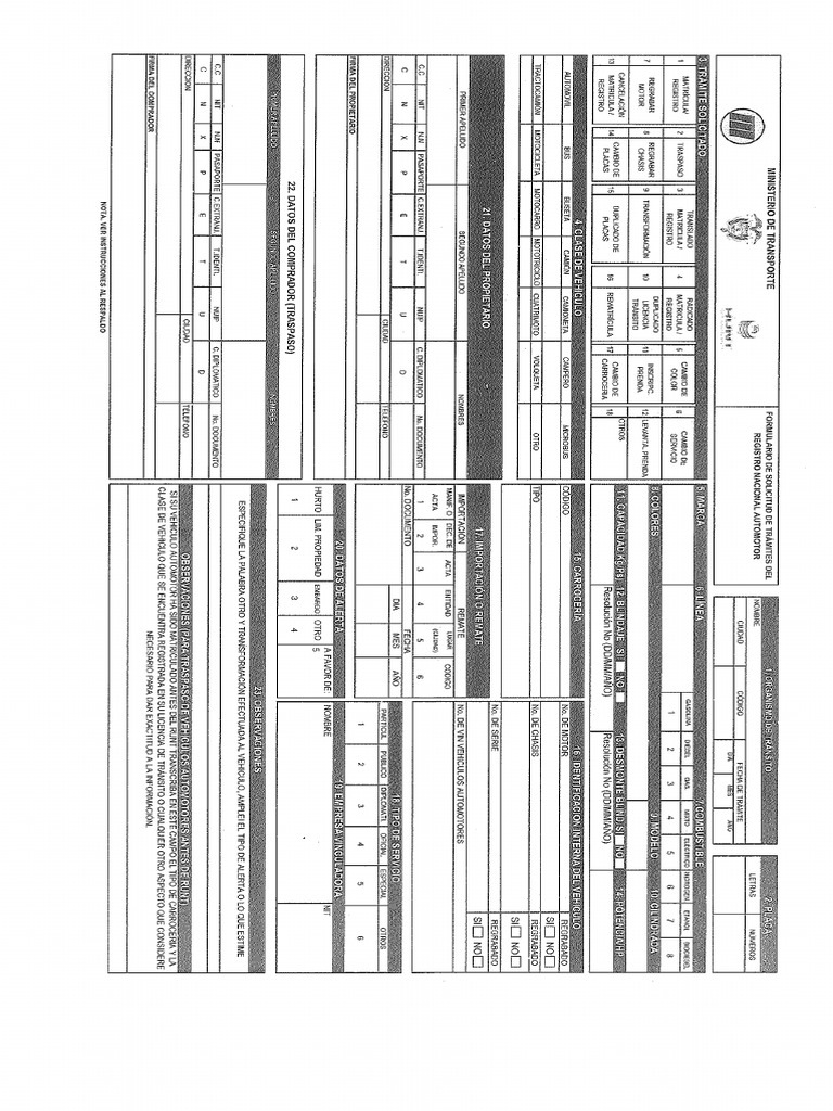 Formatos Minerva Traspaso | PDF