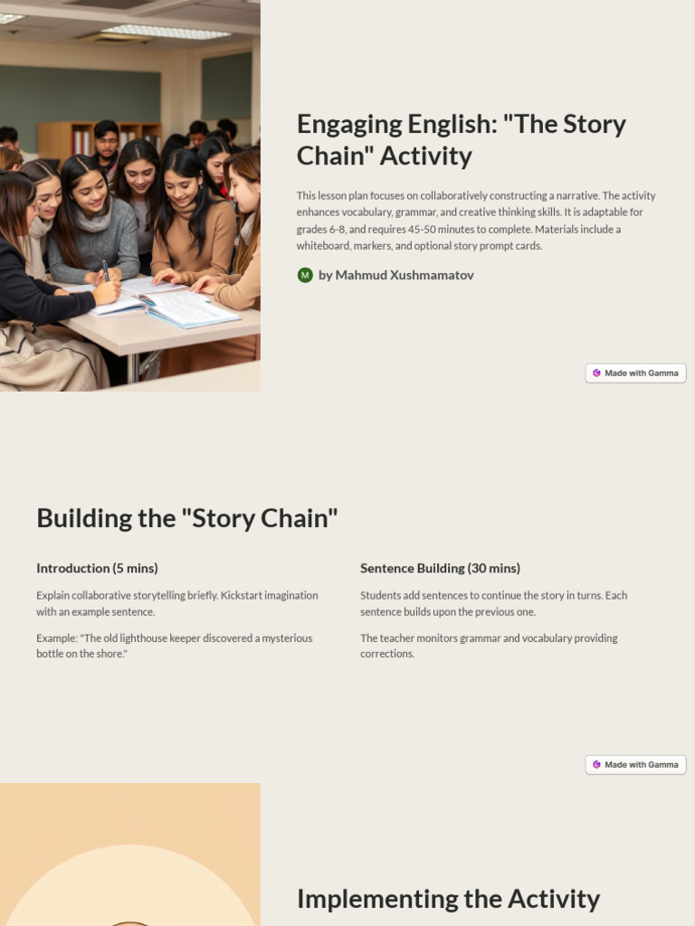 Engaging-English-The-Story-Chain-Activity | PDF