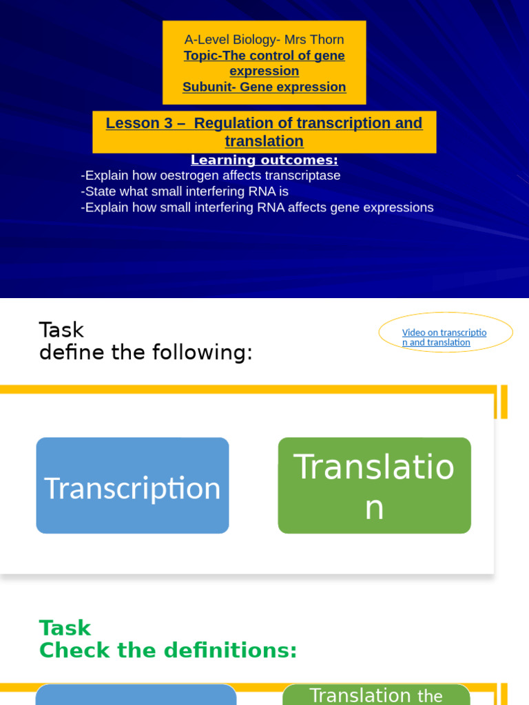 20.3 Regulation of Transcription and Translation | PDF | Gene ...