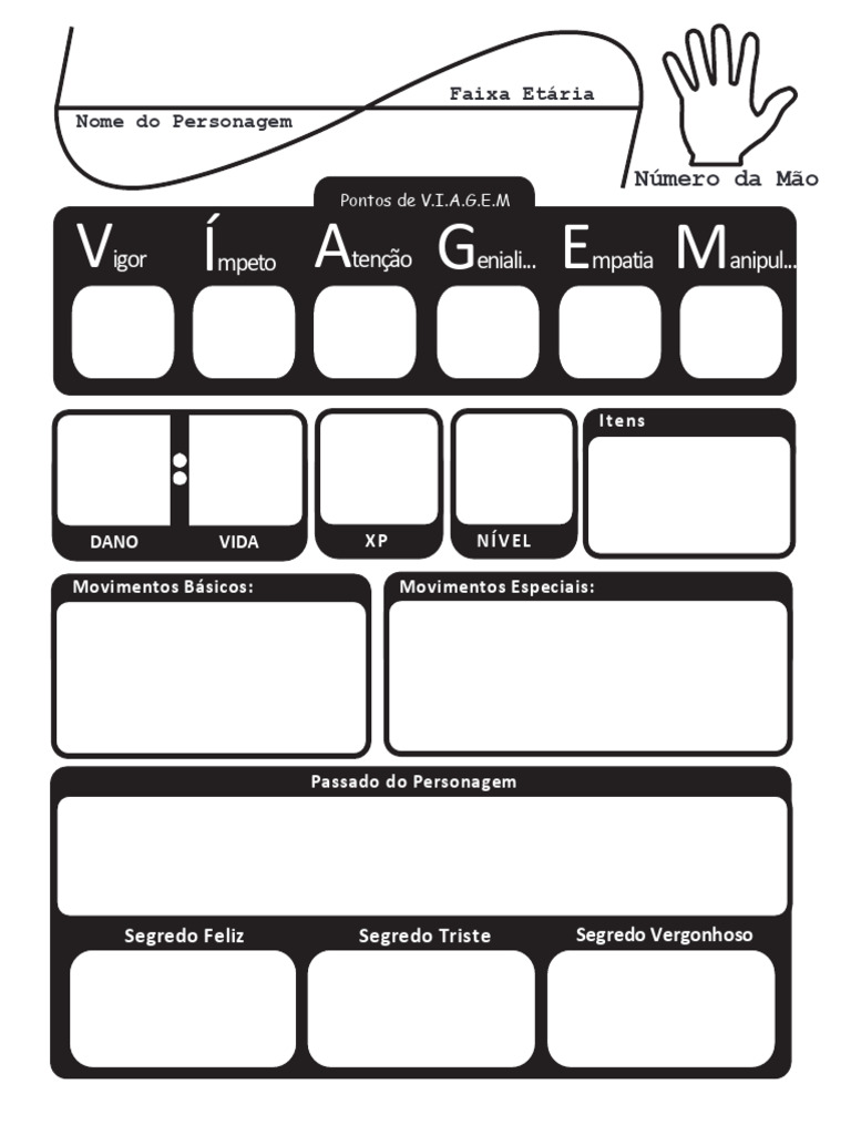 Character Sheet (Infinity Train) 4 | PDF