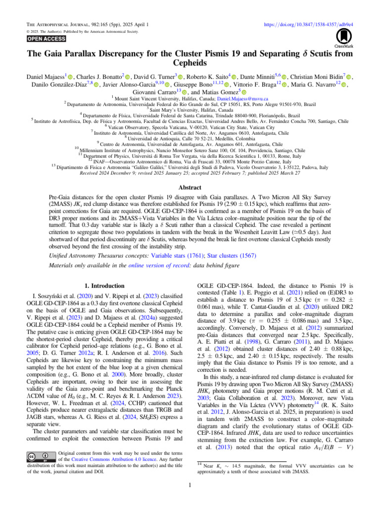 The Gaia Parallax Discrepancy for the Cluster Pismis 19 and Separating ...