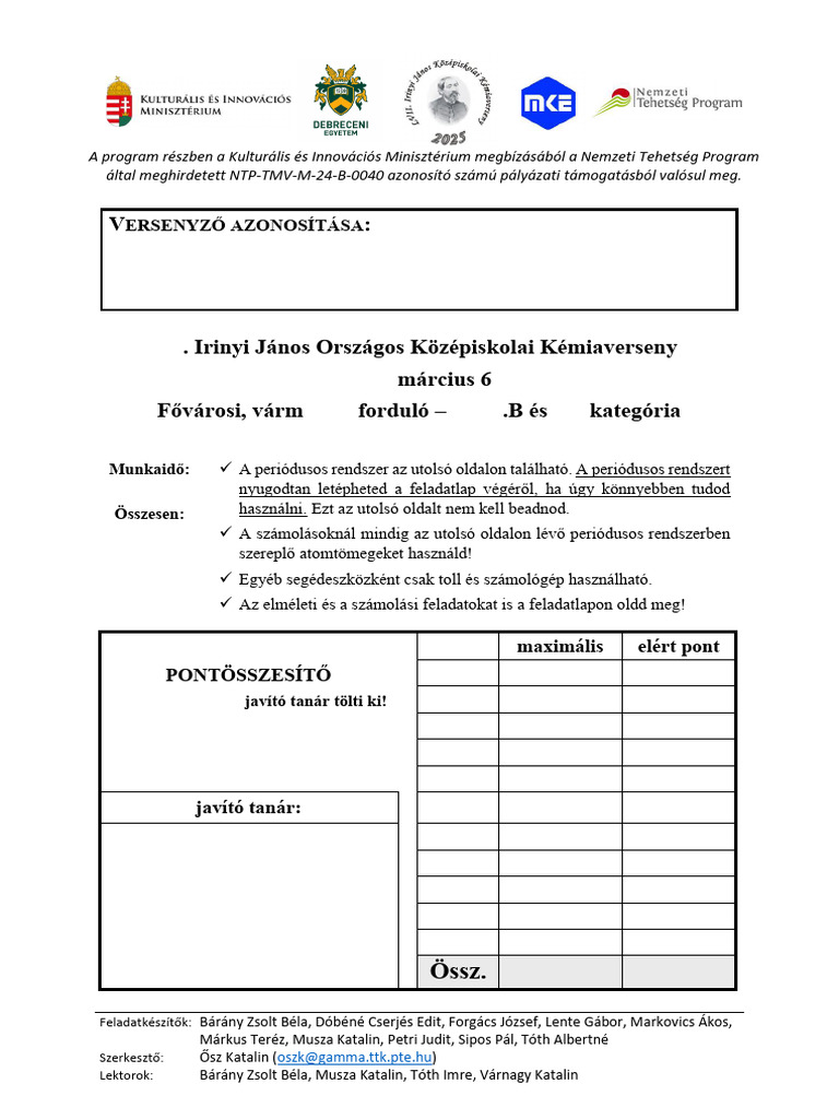 2025 II Fordulo I Kategoria Megoldas | PDF