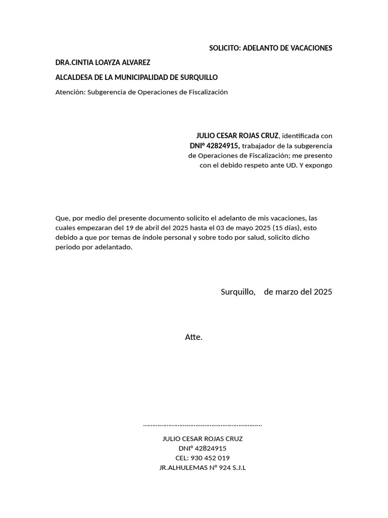 Solicito | PDF