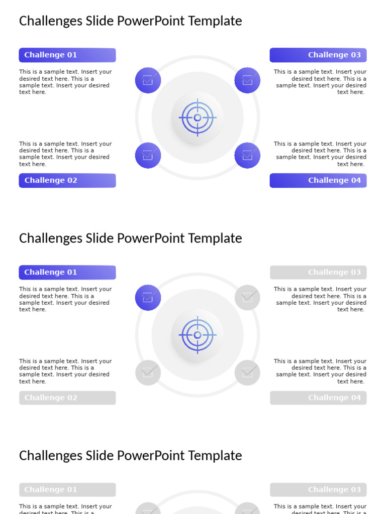PowerPoint Challenges Slide Template | PDF