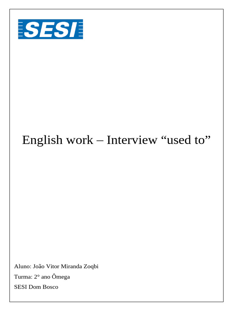 English Work | PDF