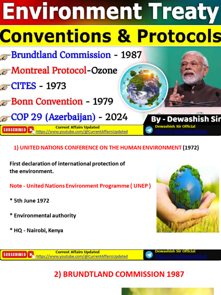 Environmental Treaties & Conventions | PDF | United Nations Framework ...