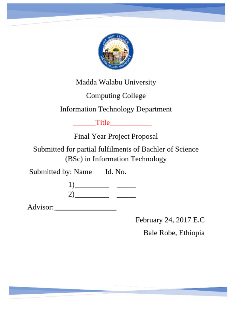 2017 Final Year Project Proposal Template | PDF | Project Management ...