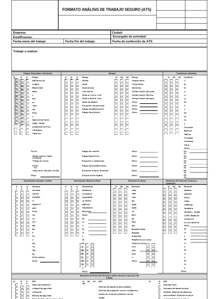 Formato Ats | PDF | Contaminación | Naturaleza