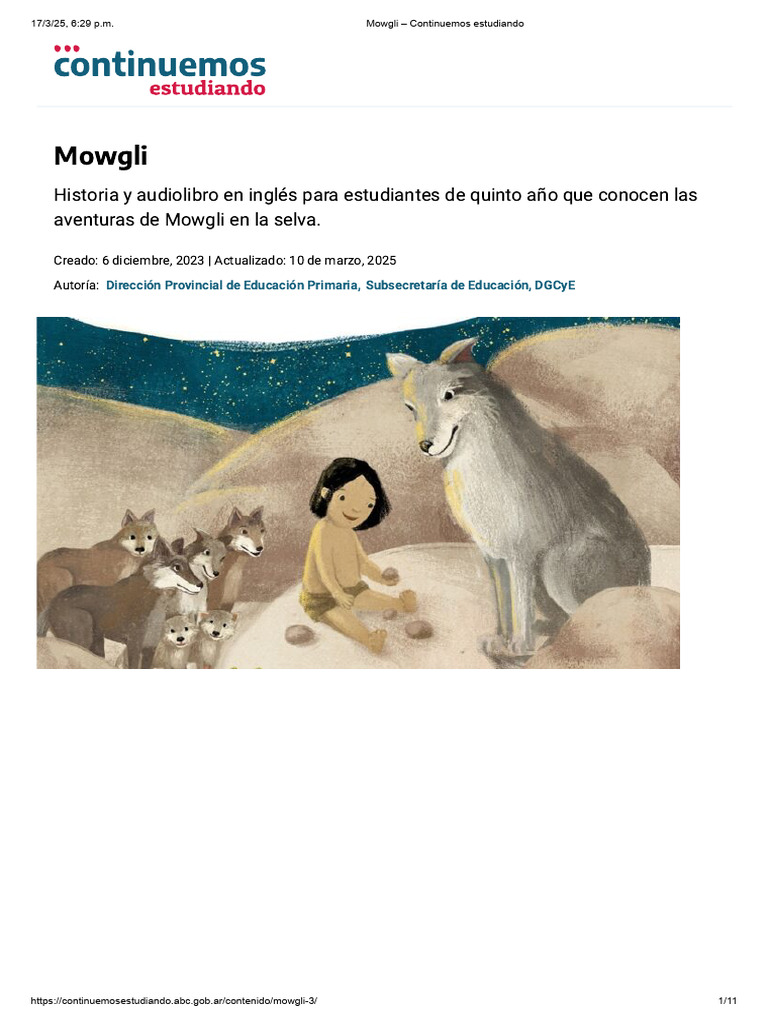 Mowgli - Continuemos Estudiando | PDF | Bagheera | Baloo