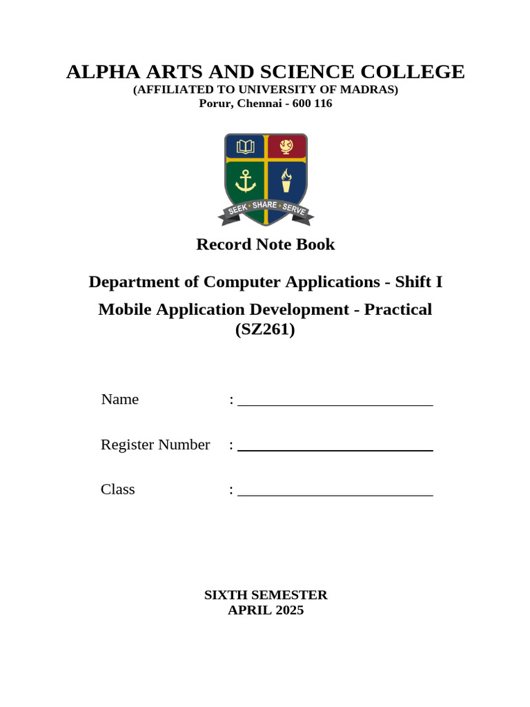 Updated Mad Record 2024-25 | PDF | Android (Operating System) | Java (Programming Language)