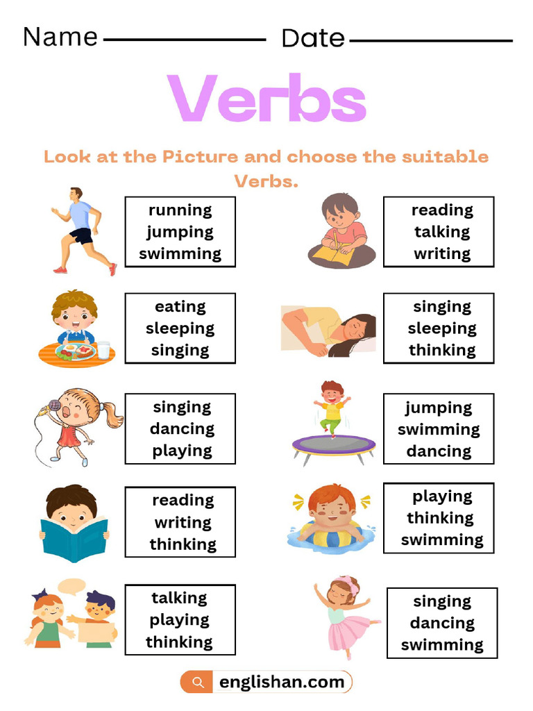Verbs Worksheets 2 PDF | PDF
