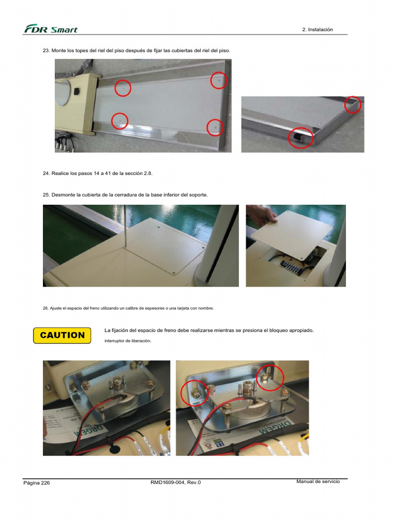 FDR_Smart_FGXR-S_Service_Manual-227-300 (ES) | PDF | Tornillo | Cambiar