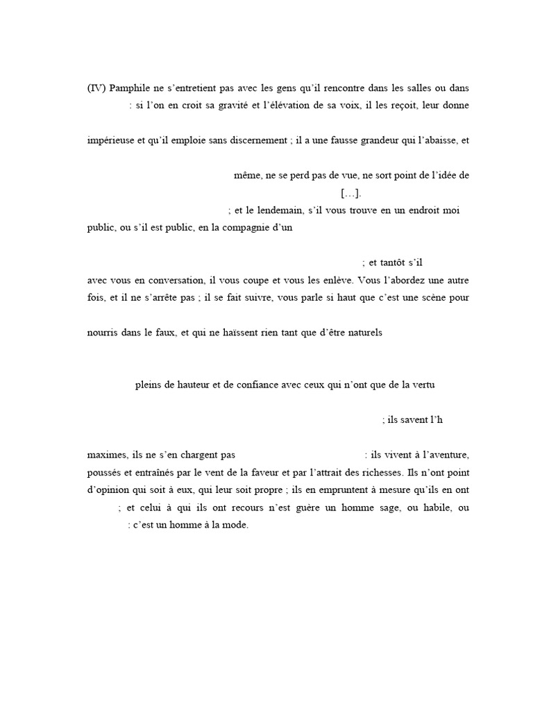 Portrait satirique de Pamphile | PDF | Comédie