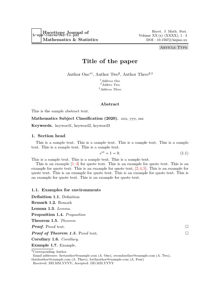 hjms-latex-template | PDF | Theorem | Mathematics