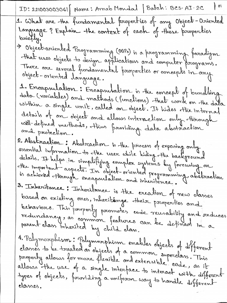 basics of OOPs | PDF