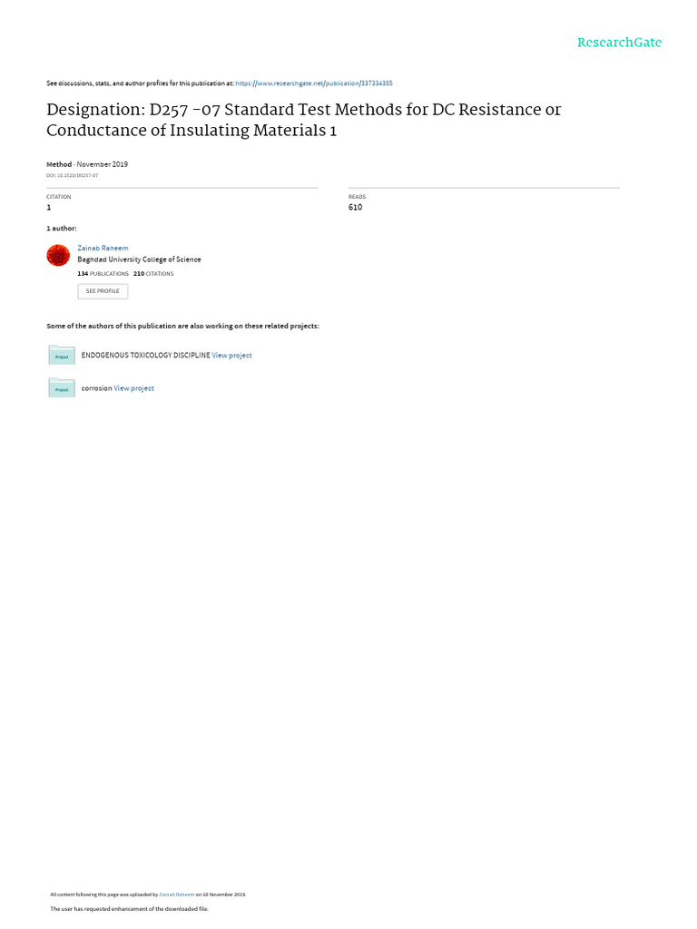 ASTM-D257_resistance_meas | PDF | Electrical Resistivity And ...
