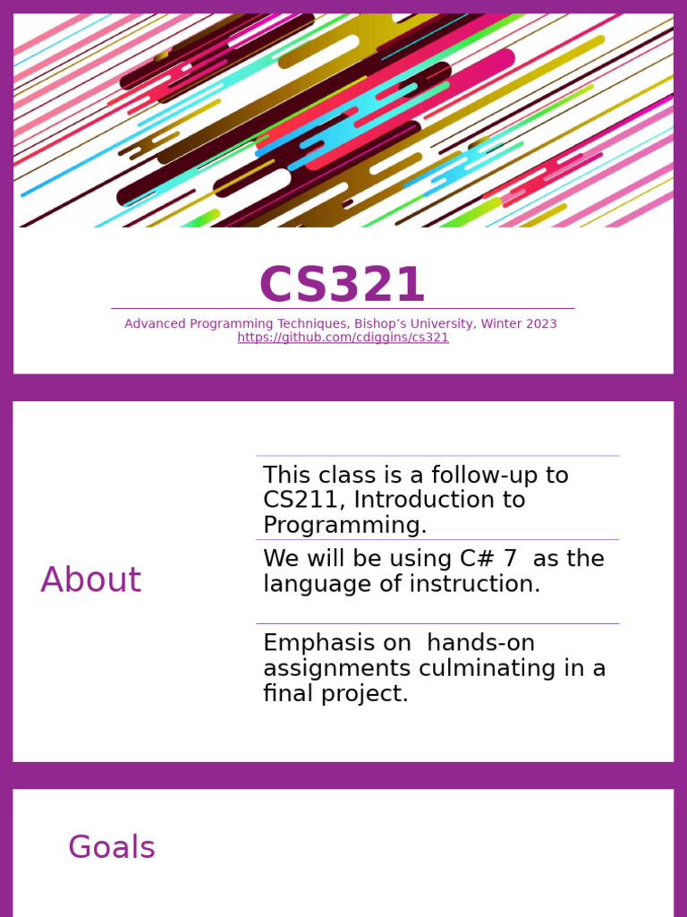 Cs321 Winter 2023 Lecture 1 | PDF | C Sharp (Programming Language) | Data Type