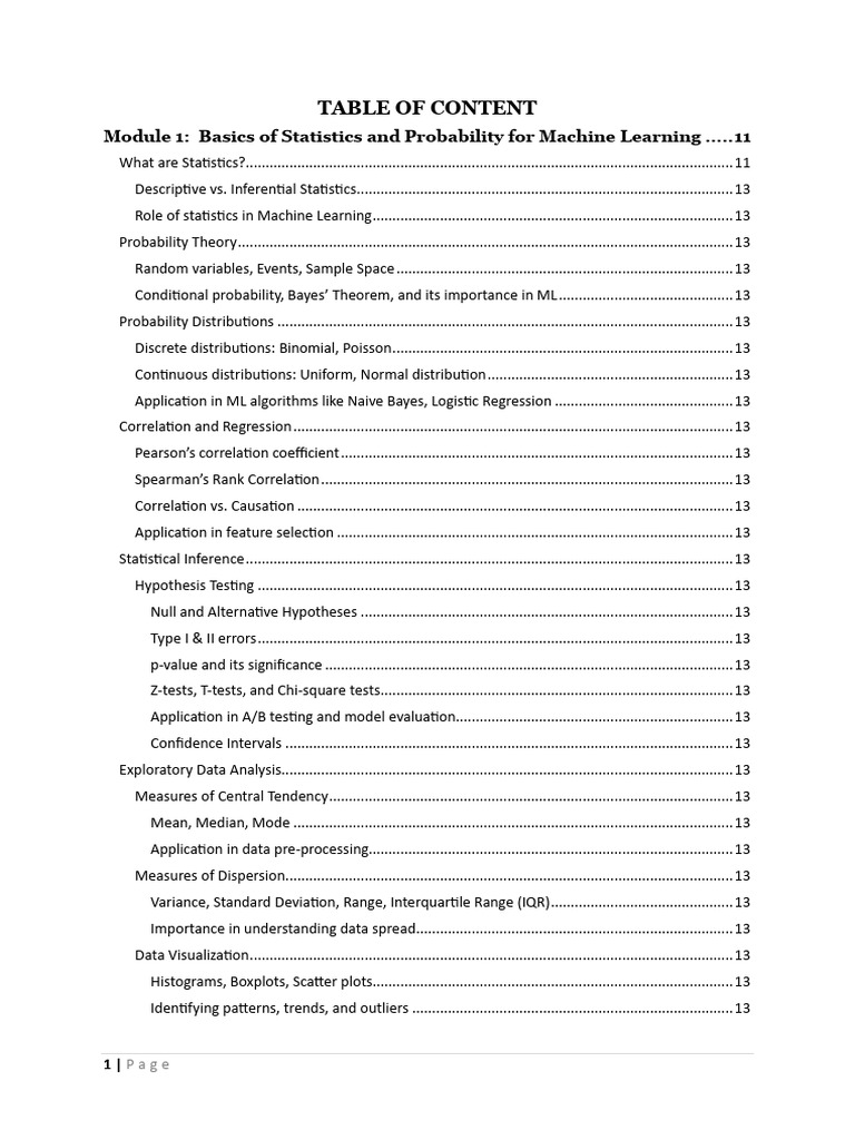 Machine Learning Required Topics | PDF | Errors And Residuals | Support ...