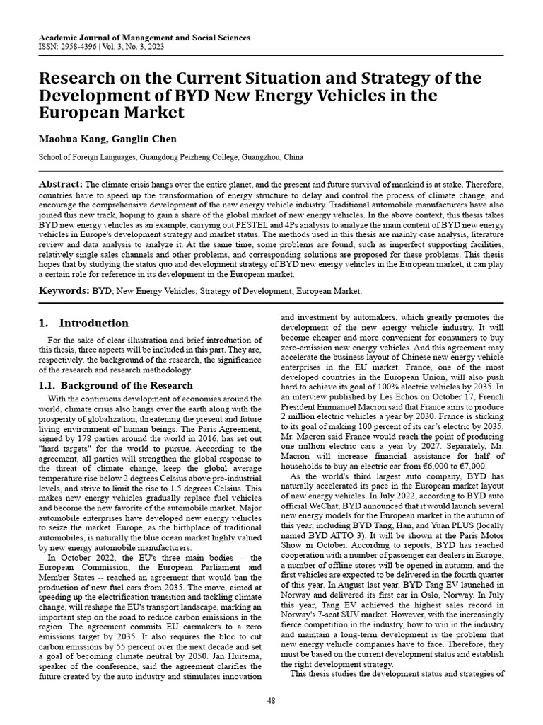 Research On The Current Situation and Strategy of The Development of ...