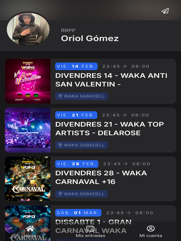 Oriol Gómez Entradas, Listas y Vips Fourvenues | PDF