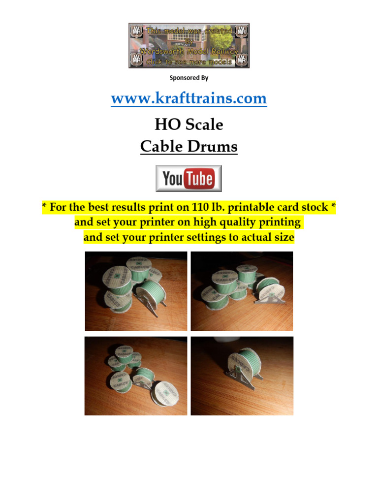 Cable Drums (HO Scale) | PDF