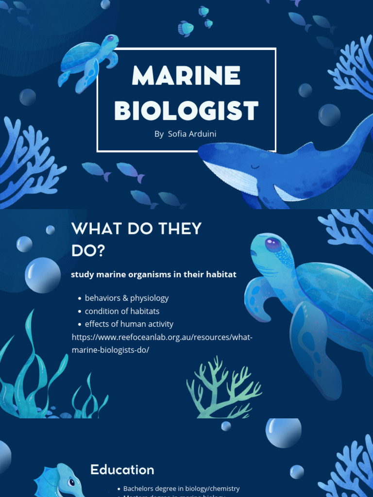 Blue Illustrative Organic Ocean Habitat Presentation PDF | PDF