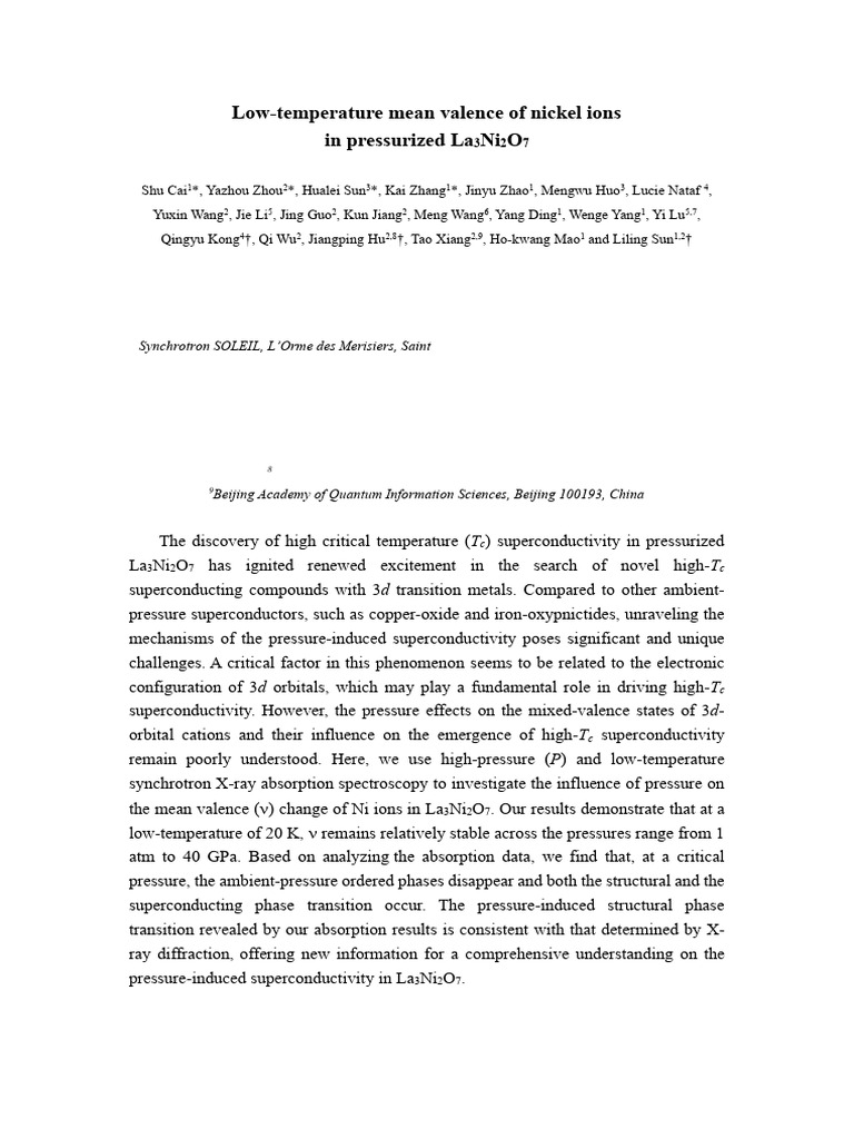 Low-Temperature Mean Valence of Nickel Ions in Pre | PDF ...