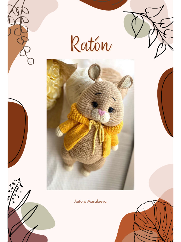 Patrón de Amigurumi: Ratón Tejido | PDF | Textiles | Ropa
