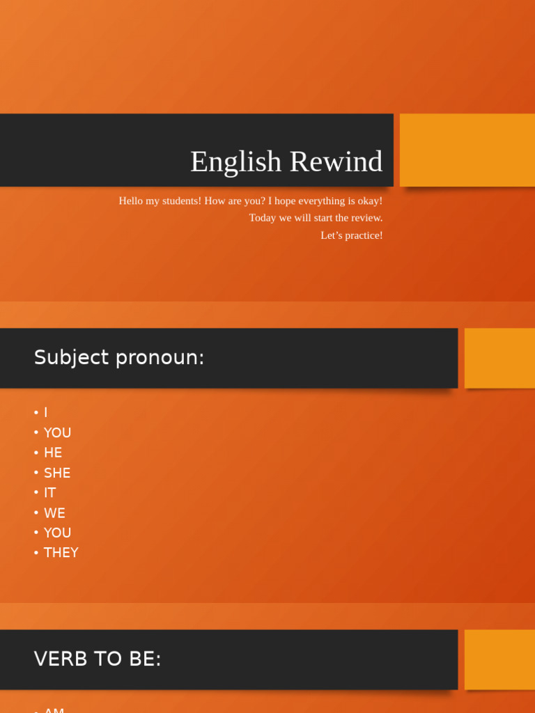 English Grammar Review: Pronouns & Verbs | PDF | Pronoun | Morphology