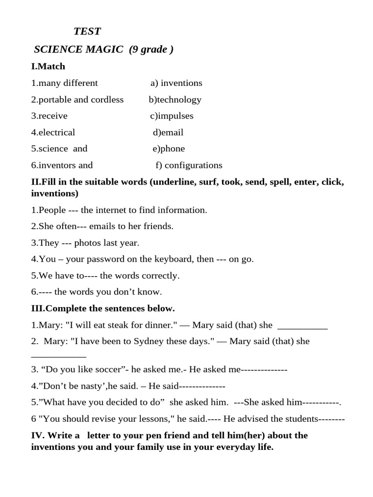 9th Grade Science Magic Activities | PDF