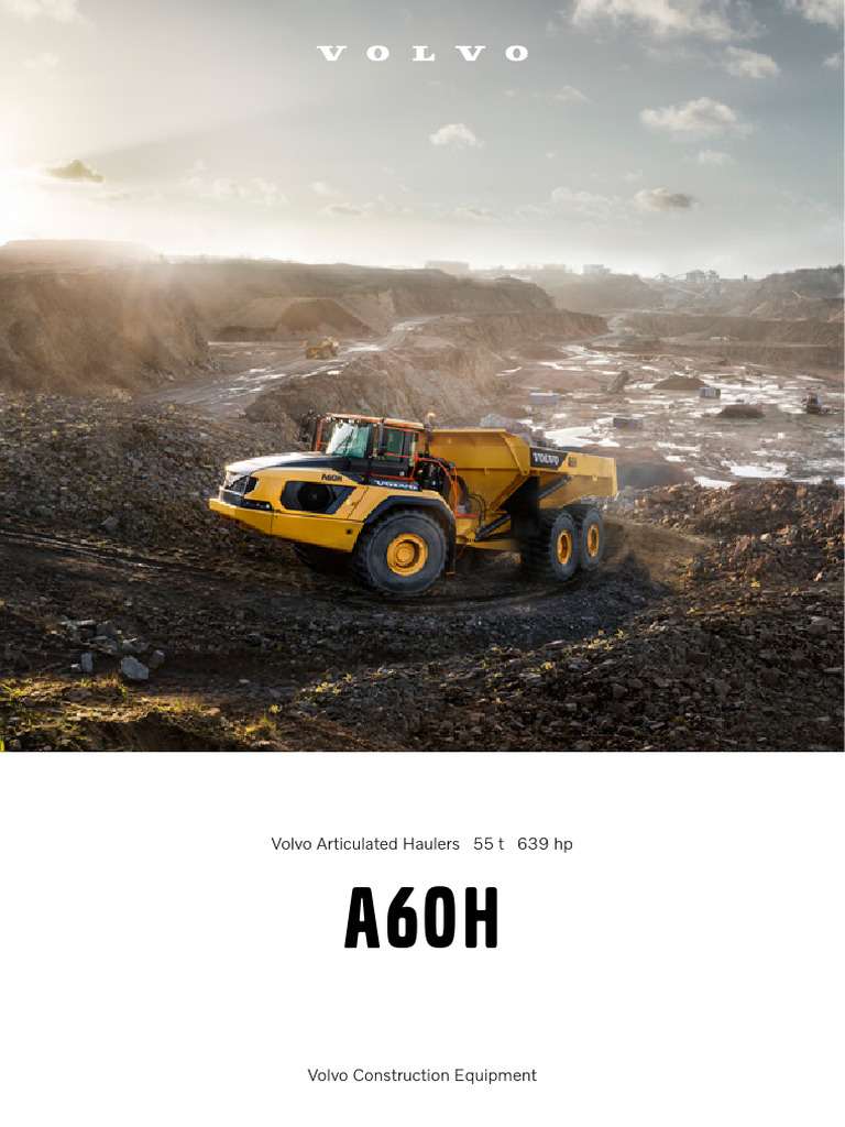 Volvo Brochure Articulated Hauler A60H | PDF | Truck | Motor Vehicle